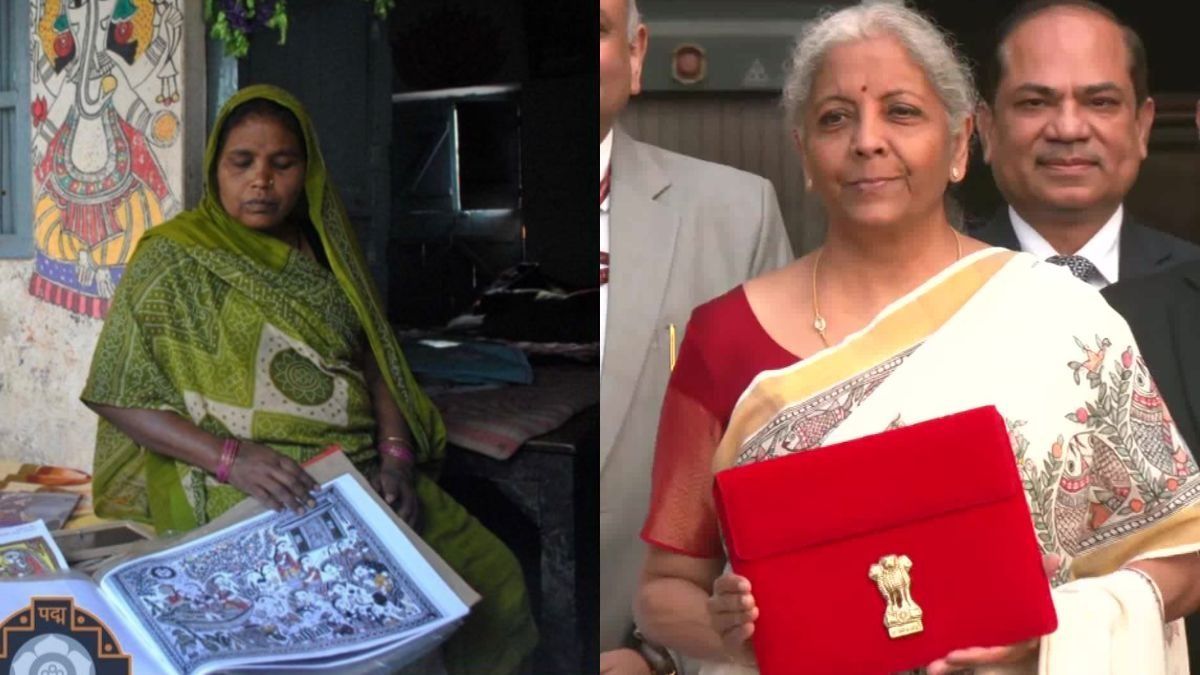 Nirmala Sitharaman wears Madhubani art saree on Budget Day to honour ...