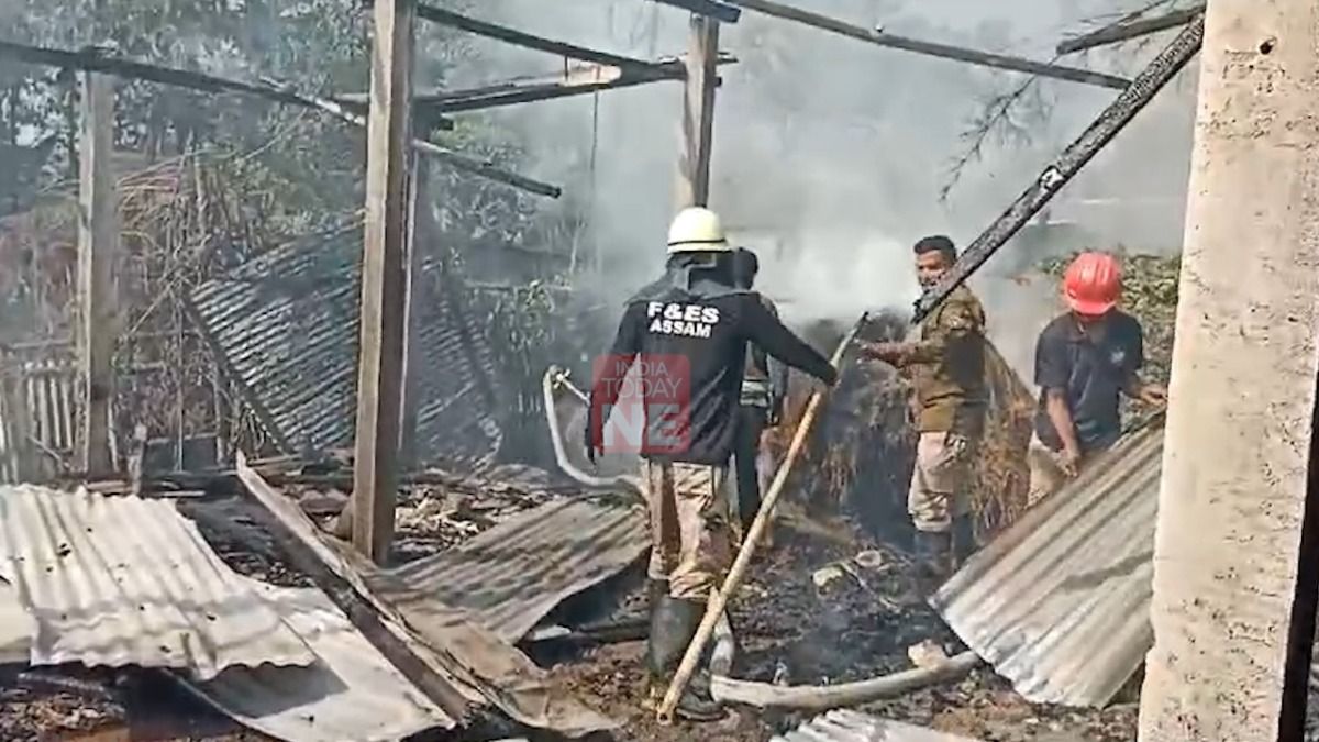 Assam: Massive fire breaks out in Barpeta, one injured