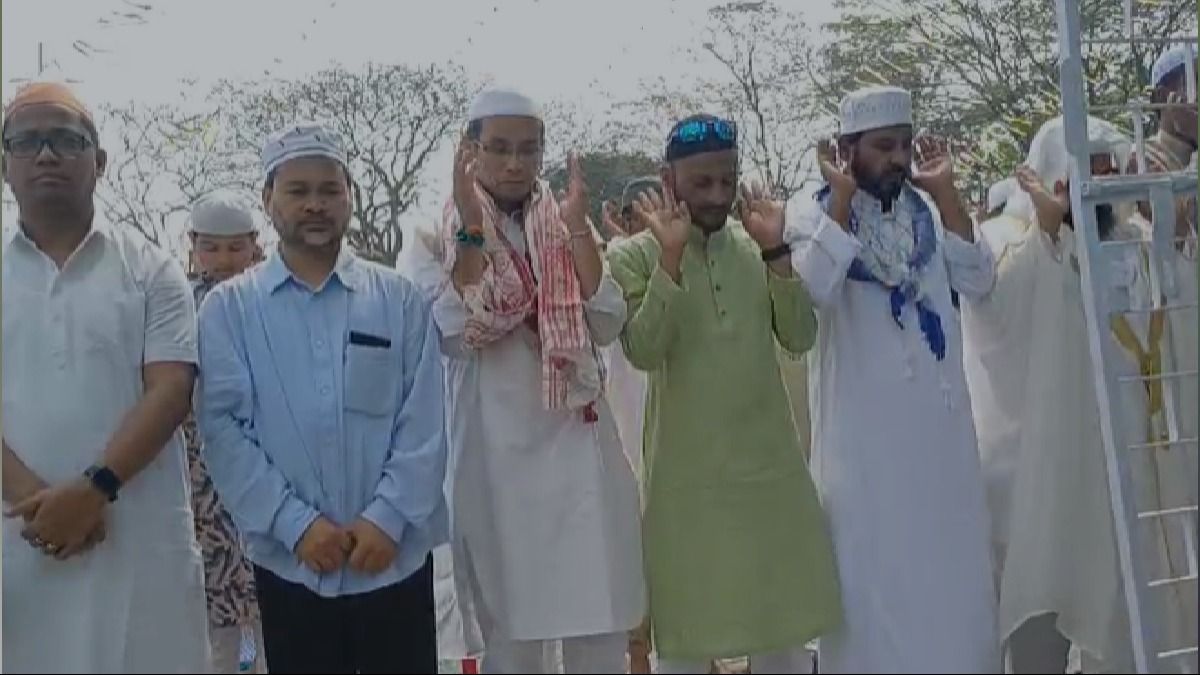 Congress leader Gaurav Gogoi, Sivasagar MLA Akhil Gogoi offer namaz on the occasion of Eid-ul-Fitr