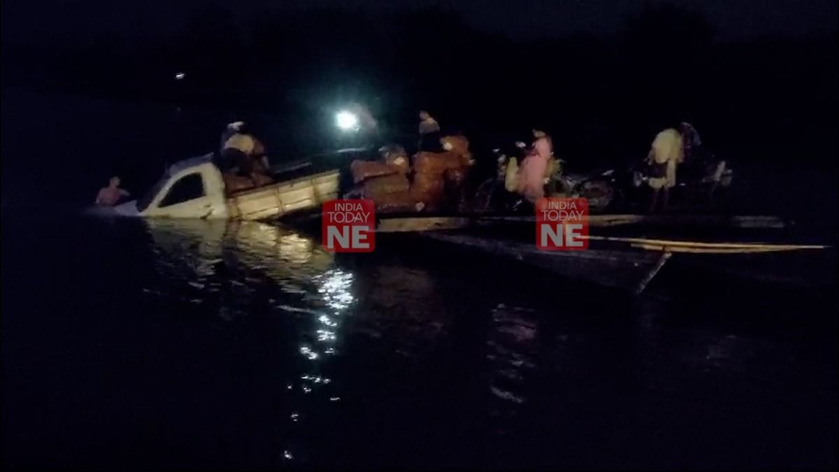 WATCH: Vehicle carrying supari plummets from ferry into Assam's Buri ...