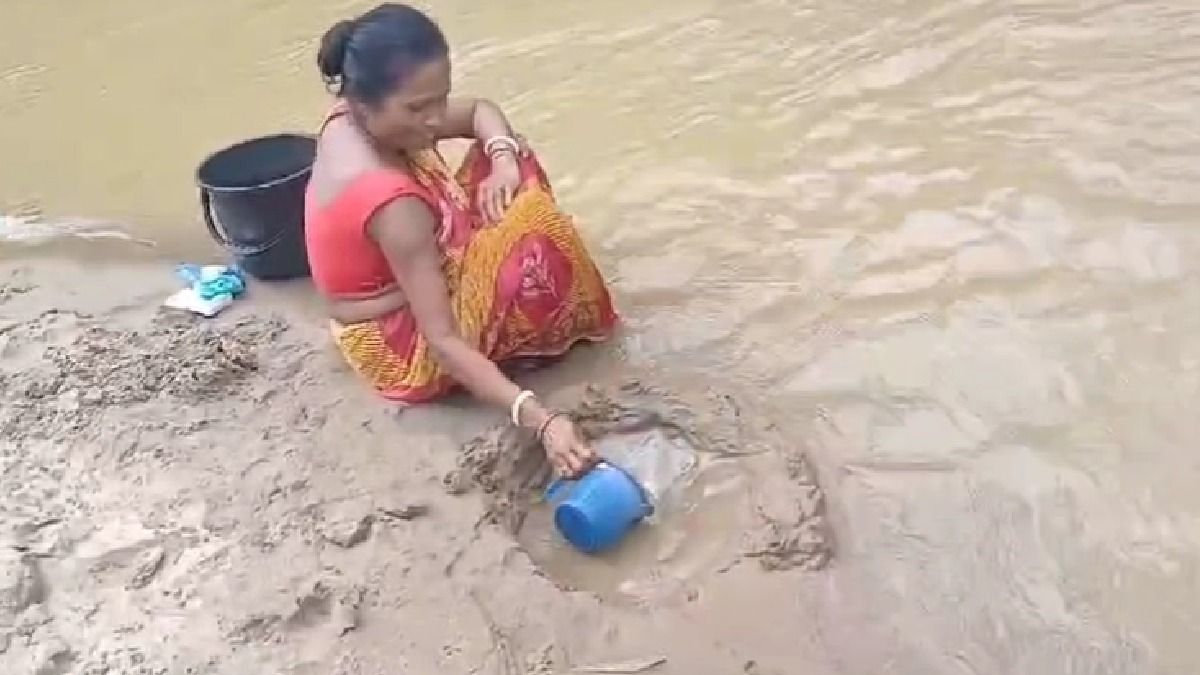 Assam: Locals forced to draw water from muddy river as Jal Jeevan Mission falls short in Karimganj