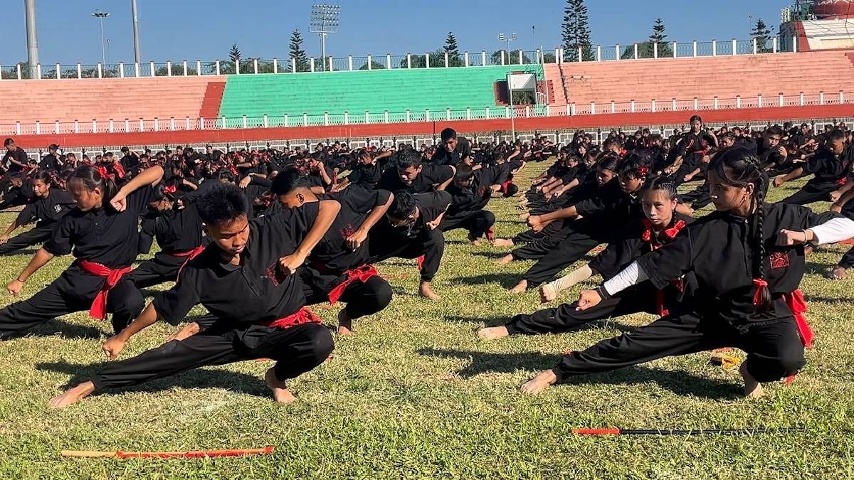 Manipur: Thousands of students showcase Thang-Ta in mega demonstration for unity