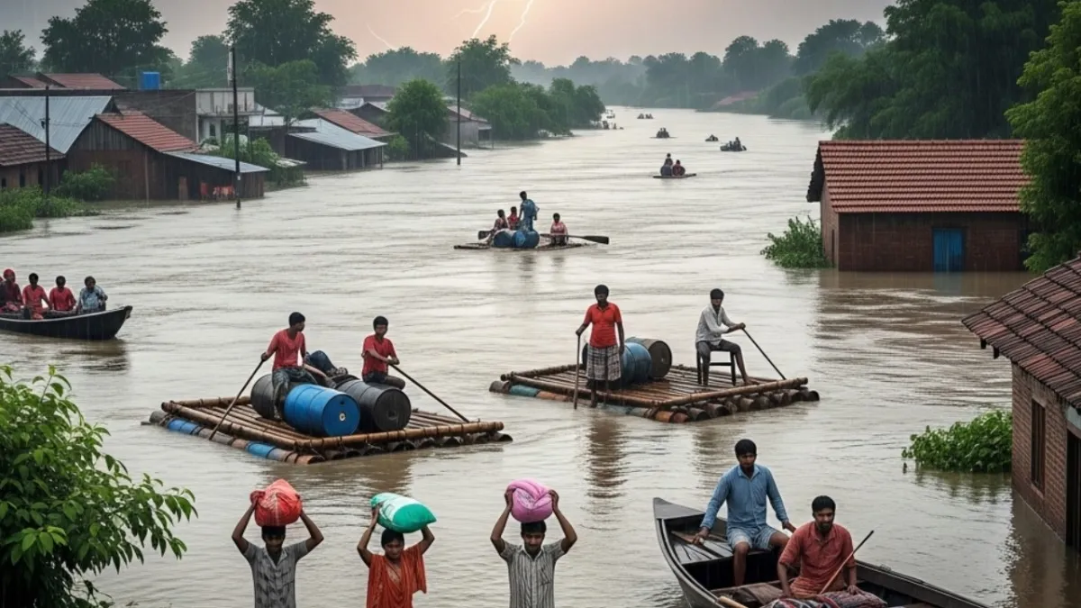 Bihar Flood News - बिहार में 10 जिलों के 17 लाख लोग बाढ़ से प्रभावित, खतरे के निशान पर गंगा, आज ...