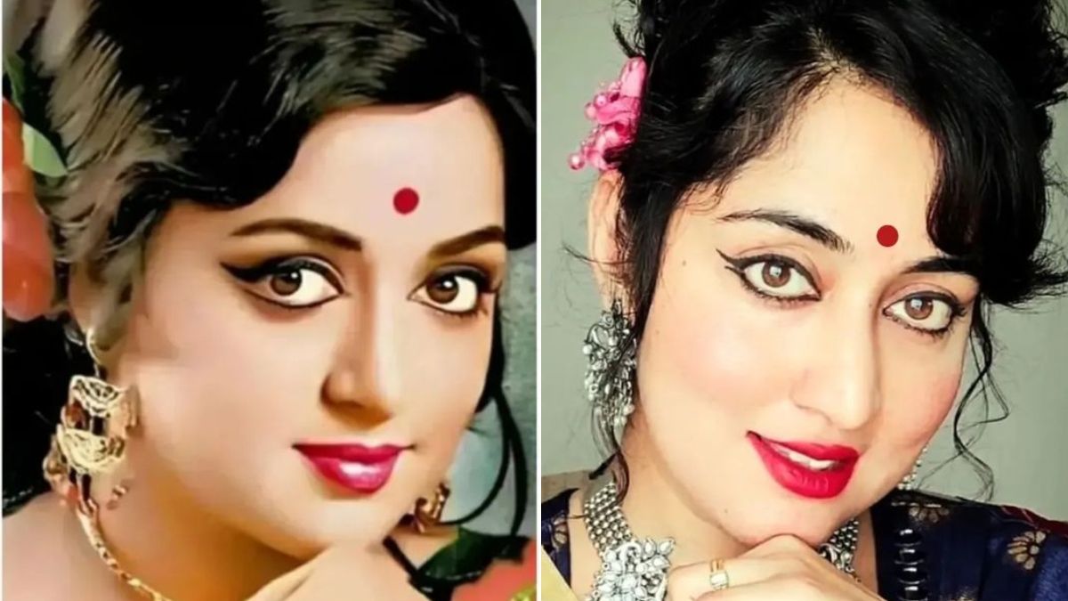 हेमा मालिनी जैसी अदाएं, नैन-नक्श, एक्ट्रेस की हमशक्ल को देखकर खा जाएंगे ...