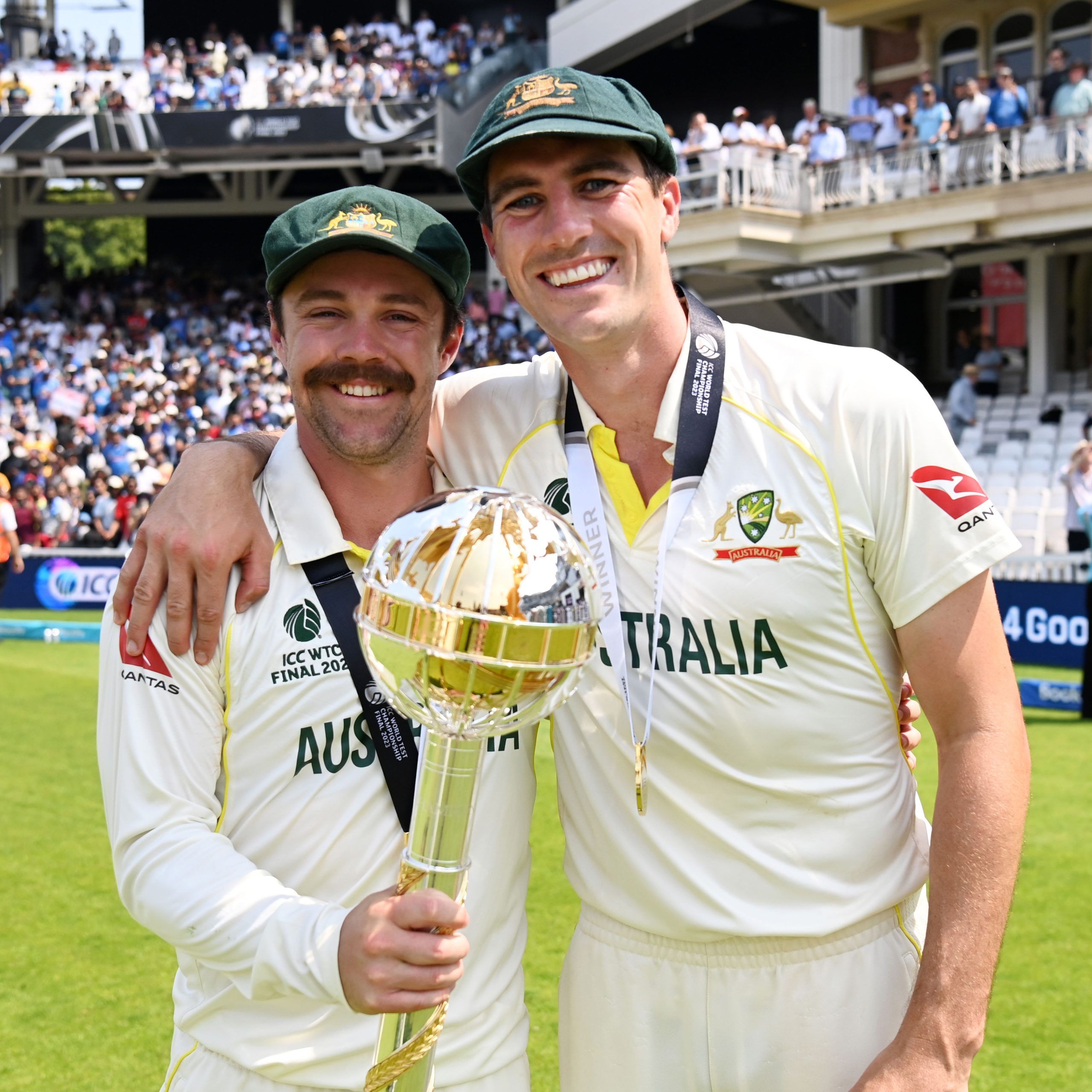 WTC winners Australia celebrate with Test mace
