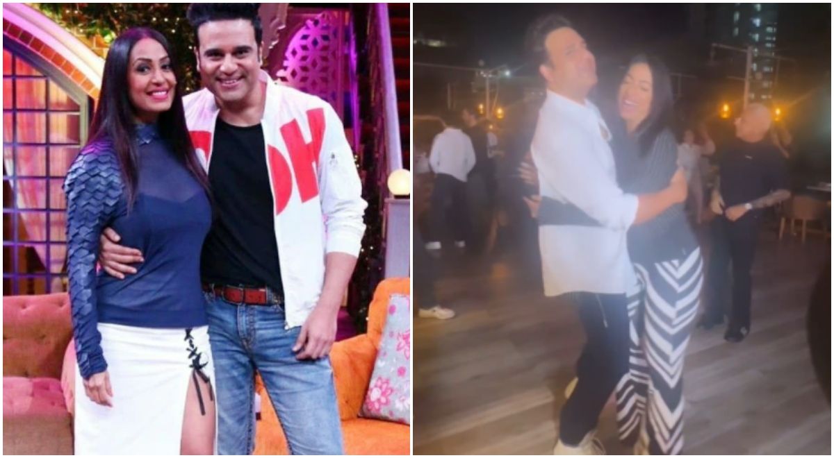 भरी महफिल में पत्नी संग रोमांटिक हुआ कॉमेडियन, बांहों में लेकर किया ...