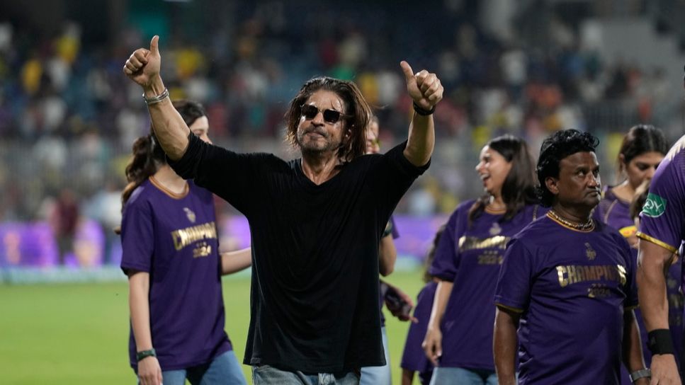 Shah Rukh Khan celebrates KKR's IPL 2024 title win