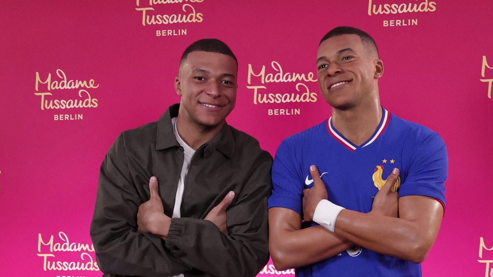 Mbappe meets Mbappe at Madame Tussauds