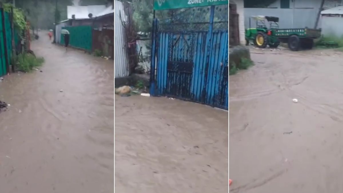 J-K: गांदरबल में भारी बारिश से बाढ़ जैसे हालात, घरों में घुसा पानी, देखें Video - Heavy rainfall ...