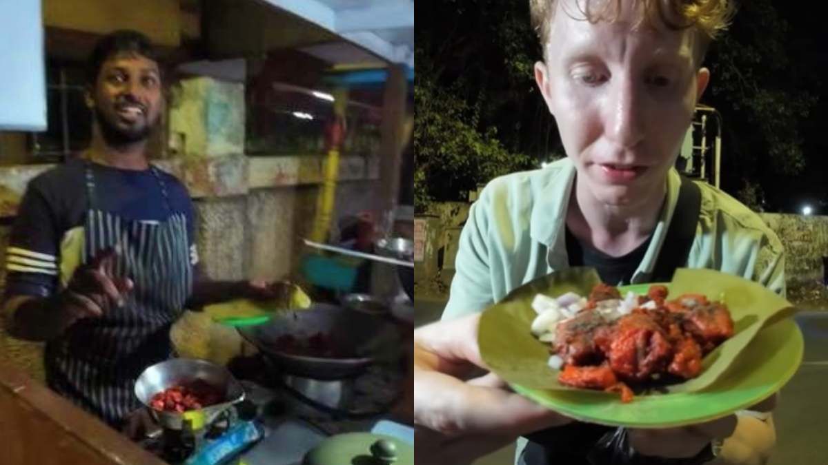 खाने का ठेला लगा रहे शख्स की पढ़ाई जानकर चौंक गया विदेशी Vlogger ...