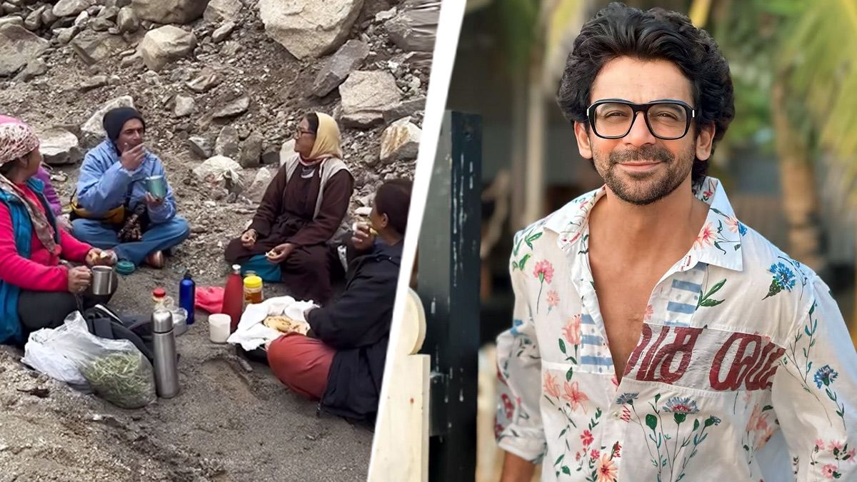 सड़क किनारे बैठकर खाना खा रहा करोड़पति एक्टर, मजदूरों संग मारी गप्पे ...